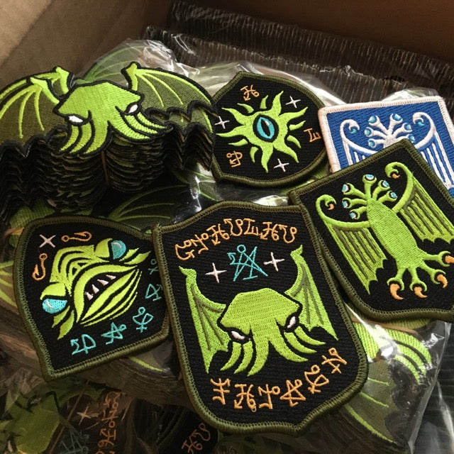Cthulhu/Lovecraft patches on the shop soon! – Monsterologist