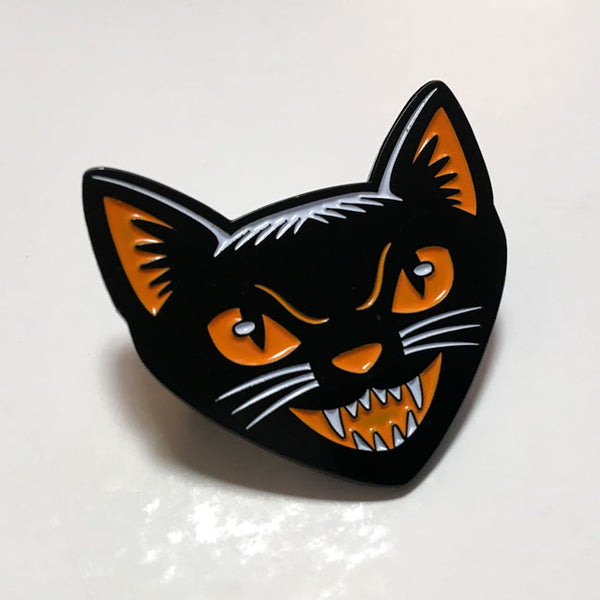 Black Cat enamel pin – Monsterologist