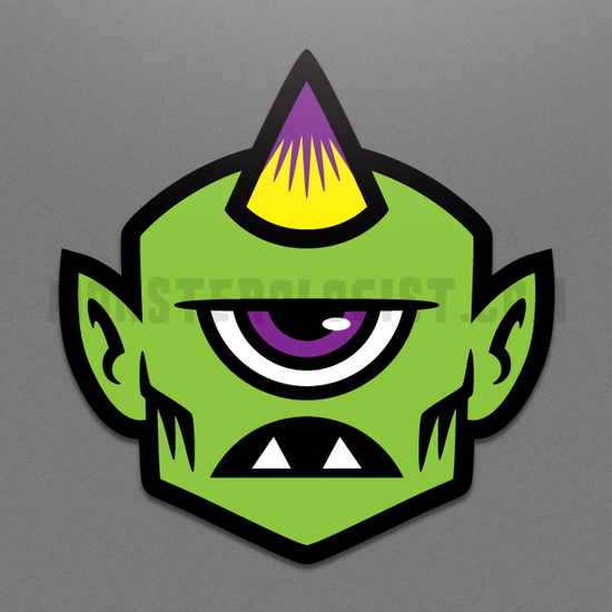 Cyclops head monster sticker – Monsterologist