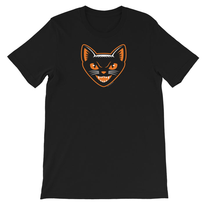 Black Cat Short-Sleeve T-Shirt | Vintage Halloween – Monsterologist